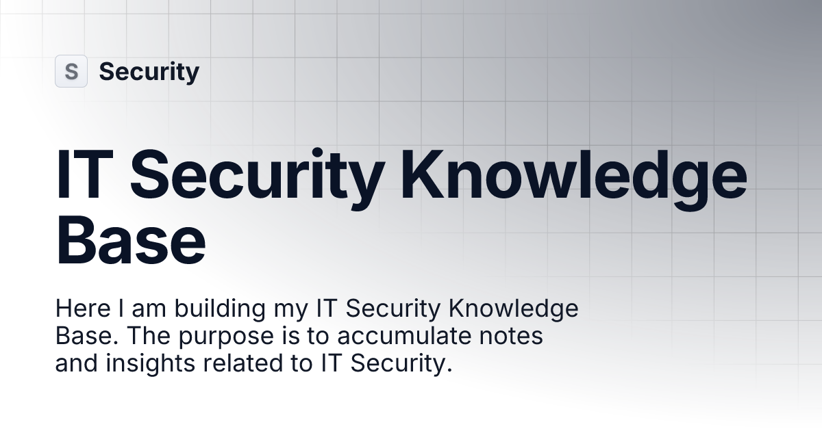 IT Security Knowledge Base | Security